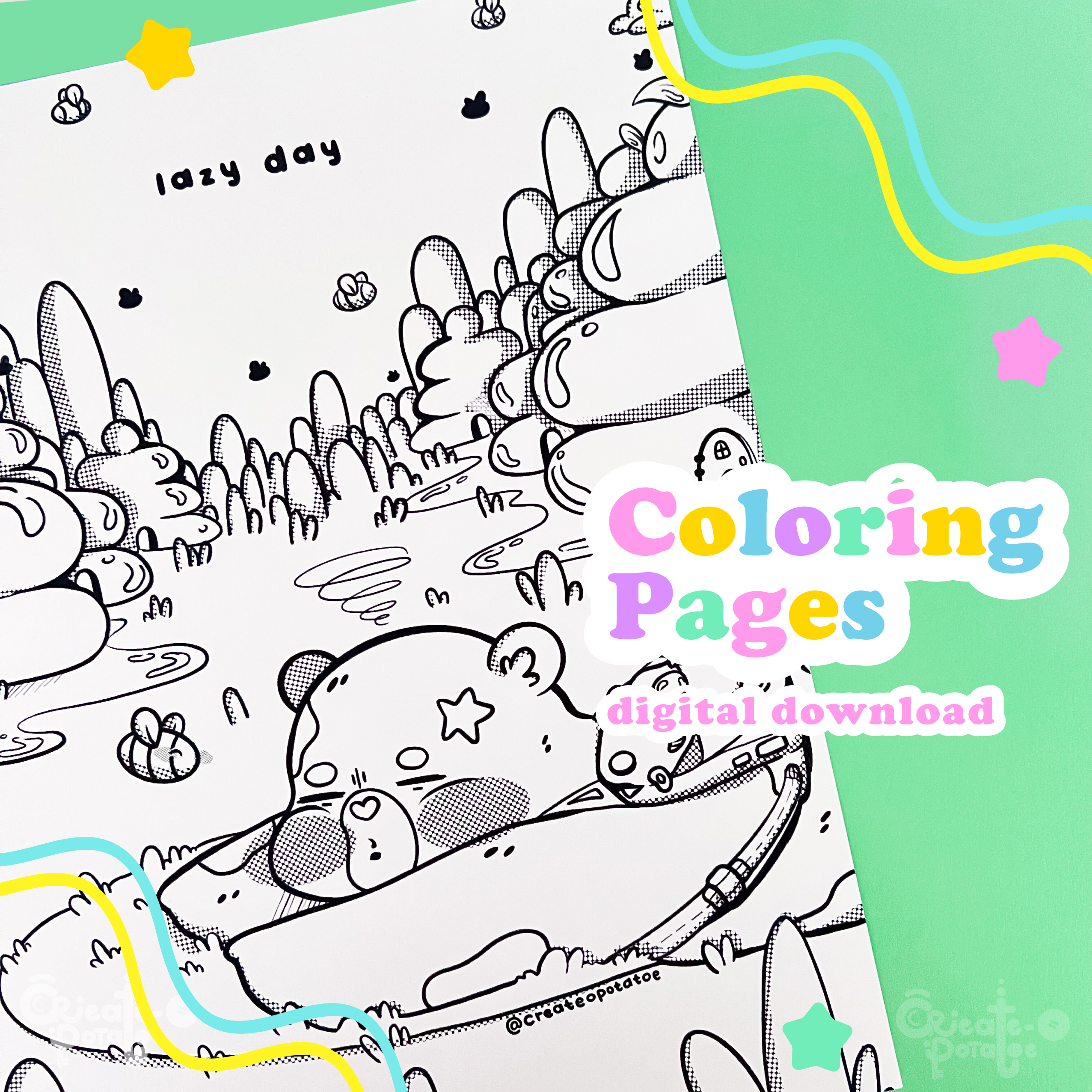 post coloring pages for kids